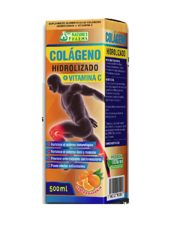 COLAGENO HIDROLIZADO + VITAMINA C JARABE 500ml – El Paraíso Vegetal