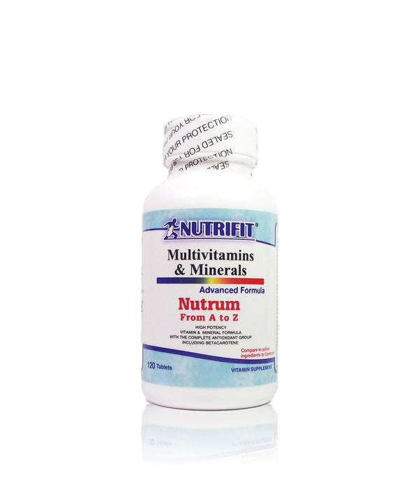 MULTIVITAMINAS Y MINERALES NUTRUM *120 TABLETAS – El Paraíso Vegetal
