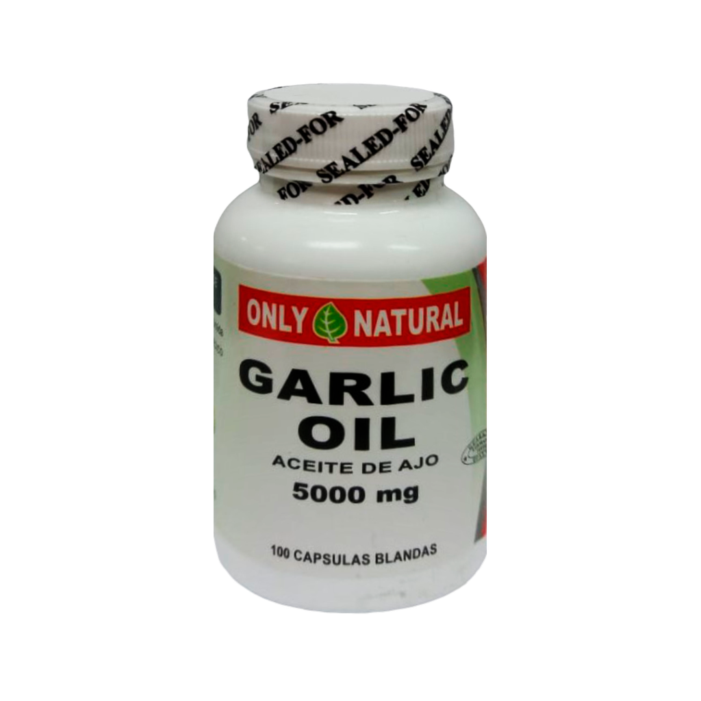 GARLIC OIL 5000mg *100 CÁPSULAS ONLY NATURAL – El Paraíso Vegetal