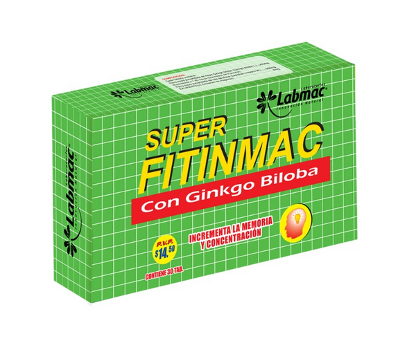 SUPER FITINMAC CON GINKGO BILOBA *30 TABLETAS – El Paraíso Vegetal