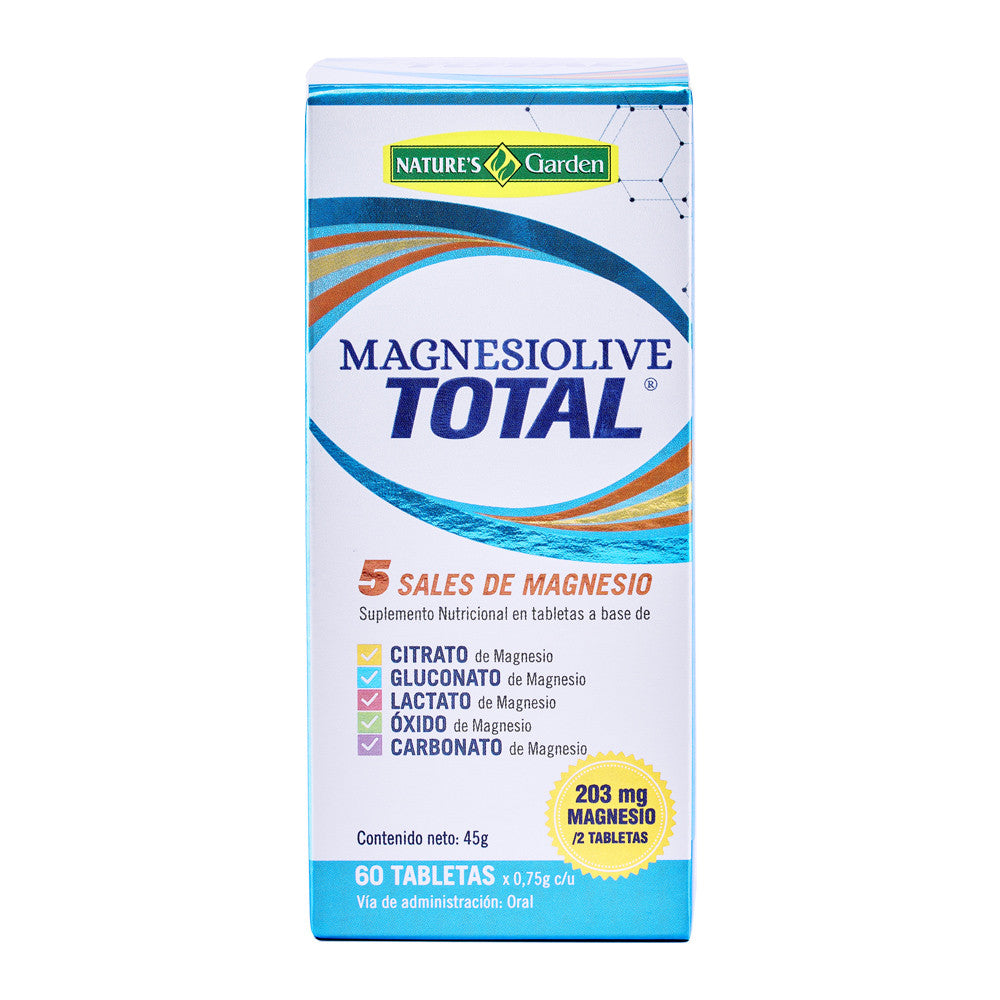 MAGNESIOLIVE TOTAL *60 TABLETAS – El Paraíso Vegetal